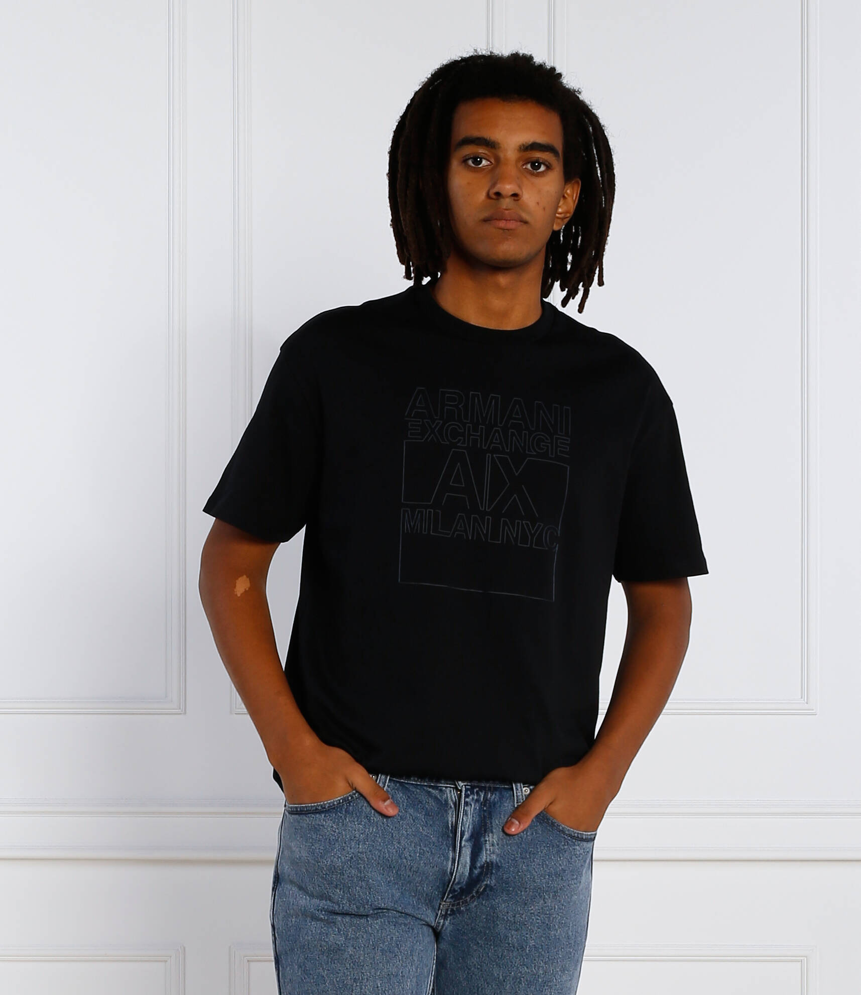 Armani jeans black t shirt store